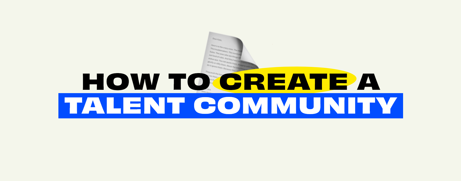 How to create a talent community? - Talent-r